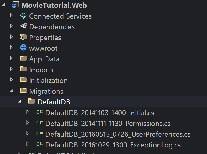 Creating Movie Table - Serenity Guide